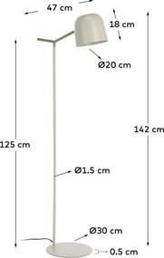 Béžová stojací lampa Kave Home Alish