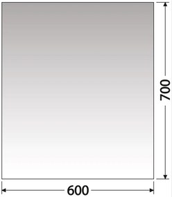INTEDOOR Austin zrcadlo na hliníkovém rámu s LED osvětlením AU ZS 60