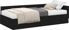 Rohový rám postele s matrací Jiný s čelo 2 ks Zelená textil 3393607