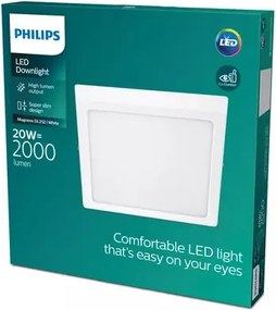 Philips Magneos hranaté bílé / Přisazené LED svítidlo / 20W / 2000lm /