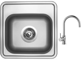 Set Sinks BAR 380 V matný + baterie Sinks VITALIA chrom