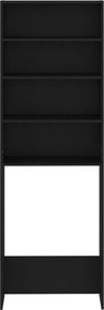 vidaXL Skříňka nad pračku 64 x 24 x 190 cm [808405] Barva: Černá