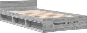 Rám postele se zásuvkou šedý sonoma 90x190 cm kompozitní dřevo 3280788