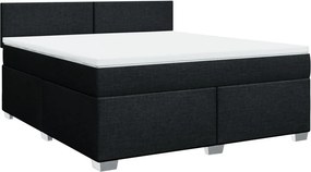 Box spring postel s matrací černá 180x200 cm textil 3285962