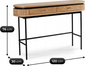 Konzolový stolek Beck 120 cm dub přírodní
