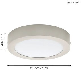 Eglo 32442 - LED stropní svítidlo FUEVA 1 LED/18W/230V