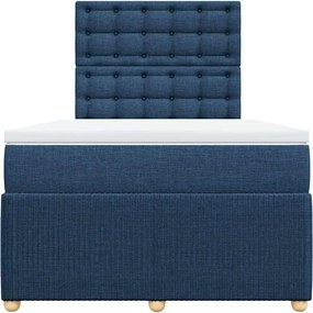 Box spring postel s matrací modrá 120x200 cm textil 3292043