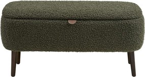 Zelená lavice z textilie bouclé Harlow – House Nordic