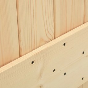 vidaXL Posuvné dveře s kováním 100 x 210 cm masivní borové dřevo [3203121]