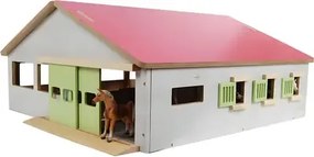 KIDS GLOBE Stáj pro koně dřevěná / 62 × 56 cm / od 3 let