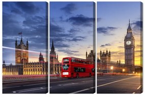 Vícedílný obraz Panorama Westminster A Big Ben, Londýn Nedostatek Nedostatek Plátno Canvas 120x80