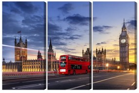 Vícedílný obraz Panorama Westminster A Big Ben, Londýn Nedostatek Nedostatek Plátno Canvas 180x120