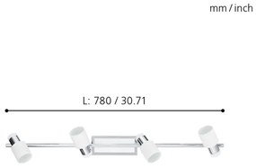Eglo 92087 - LED bodové svítidlo DAVIDA 4xGU10-LED/5W/230V