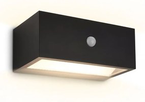 BRI 3967015 DOGU Outdoor LED nástěnné svítidlo černé 6,5W 700lm 3000K stmívatelné s čidlem (nabíjecí) - BRILONER