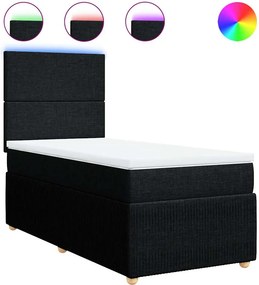Box spring postel s matrací černá 100 x 200 cm textil 3294262