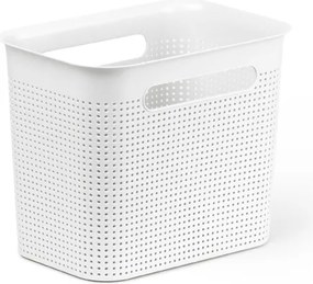 Rotho Úložný box s víkem a s madly BRISEN 7l, 26x18x21cm, bílý