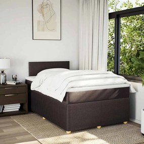 Box spring postel s matrací tmavě hnědá 120x200 cm textil 3289719