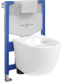 Mexen WC podomítkový set Felix XS-F stojan s WC mísou Lena, Bílá - 6803322XX00