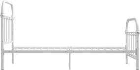vidaXL Rám postele kov 100 x 200 cm [284505] Barva: Bílá