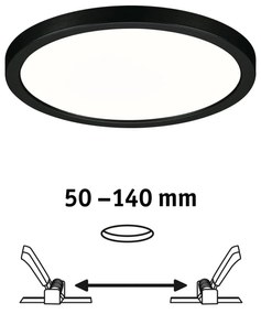 Paulmann Areo LED panel kulatý černý 4000K Ø17,5cm