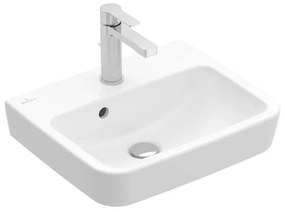 Villeroy & Boch O.novo - Umývátko 50x37 cm, s přepadem, otvor pro baterii, CeramicPlus, alpská bílá 434450R1