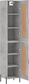 Skříň highboard betonově šedá 34,5x34x180 cm kompozitní dřevo 3200461