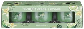 Yankee Candle Sada Votivní svíčky ve skle Vanilla Lime, 3 x 37 g