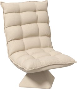 HOMCOM Podlahové křeslo Nastavitelná pohovka, otočná, meditační židle, čalouněná, polohovací, Líná pohovka, Beige