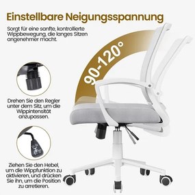 Kancelářská židle Yaheetech – světle šedá (267709041205)