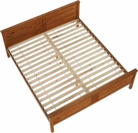 Postel, borovicové dřevo v odstínu dub, 180x200, PROVO NEW Kondela 0000400849