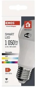 Emos lighting Chytrá LED žárovka GoSmart A60 / E27 / 11 W (75 W) / 1 050 lm / RGB / stmívatelná / WiFi 1520503501