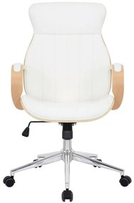 Bhm germany Kancelářská židle Melilla, syntetická kůže, přírodní / bílá