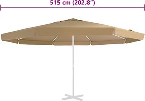 Náhradní potah na zahradní slunečník taupe 515 cm 312541