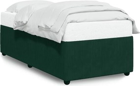 Rám postele bez matrace tmavě zelená 100 x 200 cm samet 3284991