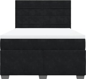 Box spring postel s matrací černá 140 x 190 cm samet 3290908