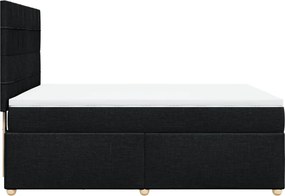 Box spring postel s matrací černá 160x200 cm textil 3291333