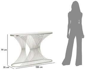Designová konzole Harshad 120 cm stříbrná
