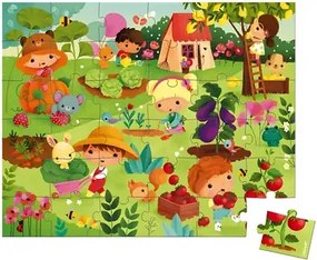 JANOD Puzzle v kufříku Zahrada / 36 dílků / 50 x 40 cm
