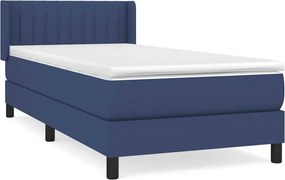 Box spring postel s matrací modrá 100 x 200 cm textil 3129855