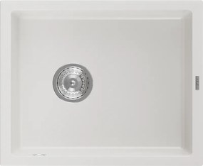 Mexen Pedro - dřez granitový 56,0x46,0cm, 1-komorový, bílá, 6508561000-20