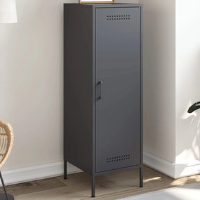 Skříň highboard antracitová 36 x 39 x 113 cm ocel