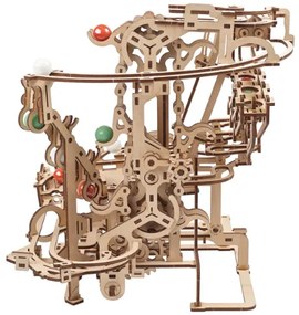 Ugears 3D dřevěné mechanické puzzle Kuličková dráha řetězová