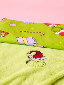 Sinsay - Dětská vánoční deka s výšivkou Grinch - neonová