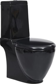 vidaXL Keramické WC zadní odpad [140298] Barva: Černá