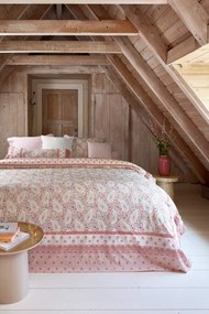 Pip Studio polštář Kairi Bloom 30 x 90 cm - světle růžový (Dlouhý dekorační polštář na postel ve světle růžové barvě. )