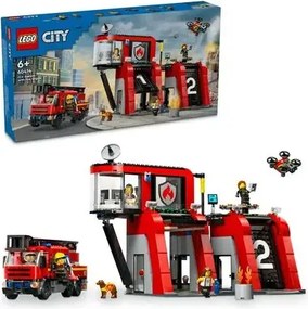 LEGO® City 60414 Hasičská stanice s hasičským vozem / Počet dílků: 843