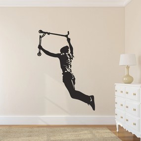 Samolepka na zeď - Freestylista s koloběžkou (43x60 cm) - PopyDesign