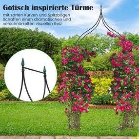 Costway Rose arch kovový zahradní oblouk v gotickém stylu oblouková růže