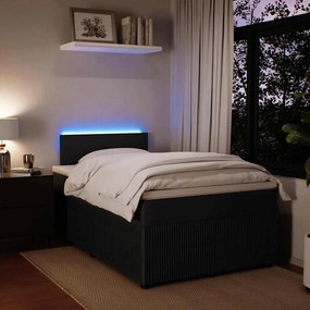 Box spring postel s matrací černá 120 x 190 cm samet 3289982