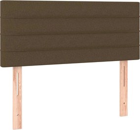 Box spring postel s matrací tmavě hnědá 90x190 cm textil 3129756